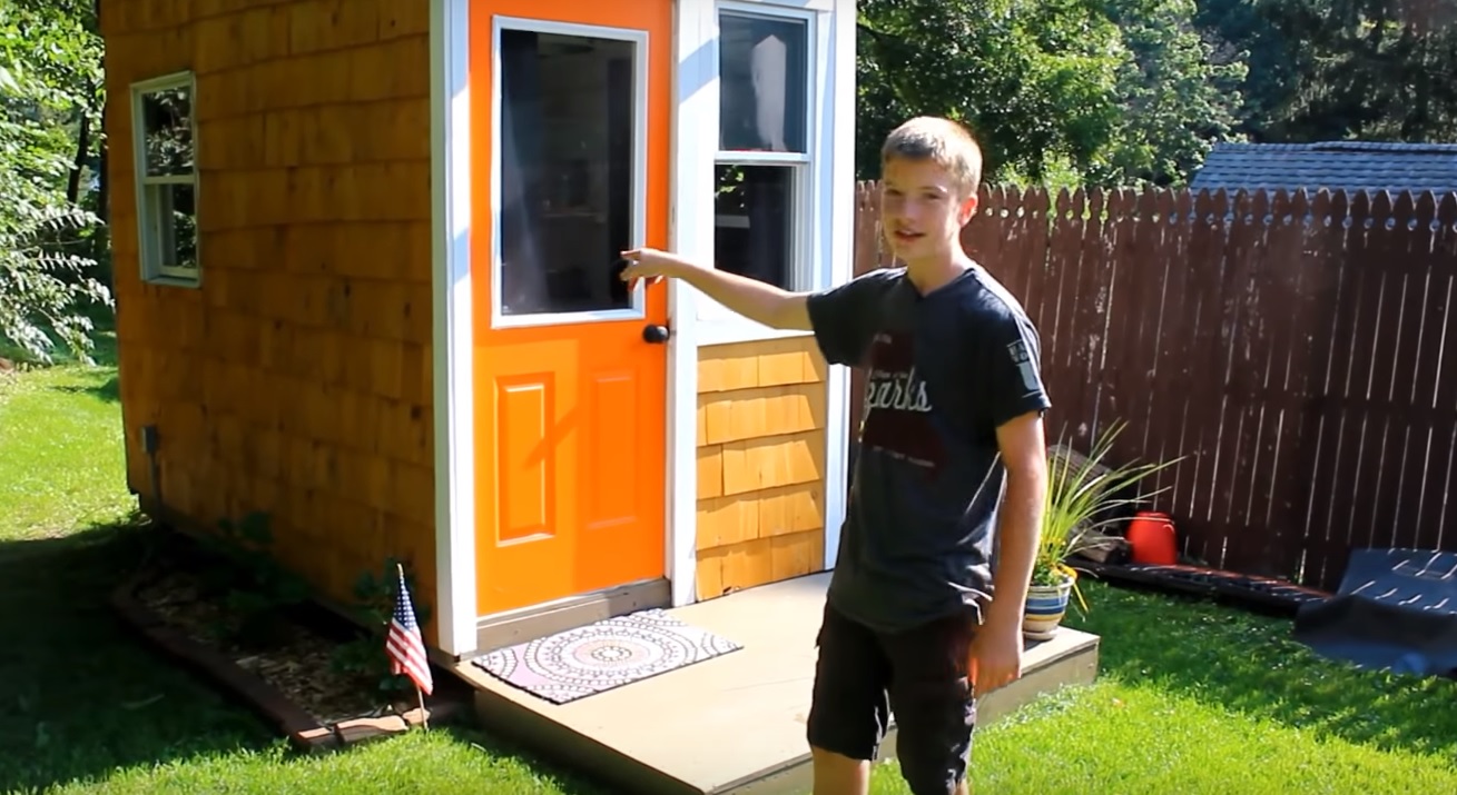 Young Boy Skips Usual Summer Activities, Builds His Own Tiny House ...