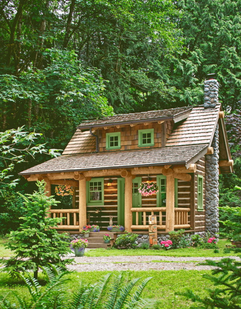 Hand-Built Log Cabin Hideaway In The Middle Of The Forest – Adorable ...