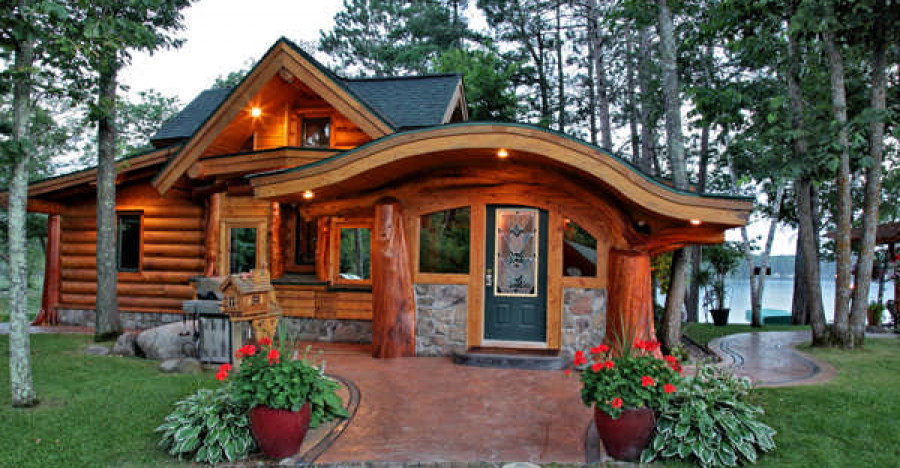 One of a Kind Cabin Home with Unique Logs – Adorable Living Spaces
